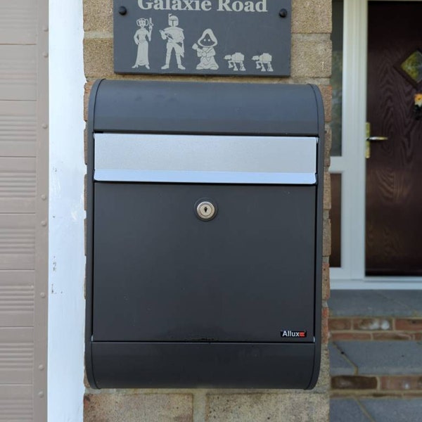 W3-4 Rear Access Letter Box With Trim, Post Box for Gates and Fences ...