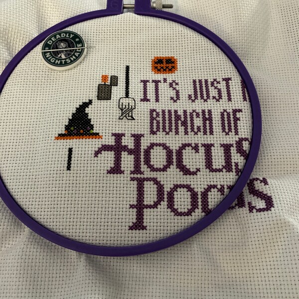 It's Just a Bunch of Hocus Pocus Circle Cross Stitch Pattern | PATTERN ...