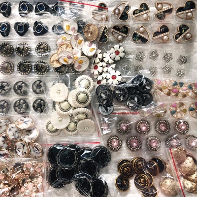 10 Sets 17mm Metal Jean Buttons, No Sew, Jean Tacks, Silver Flower ...