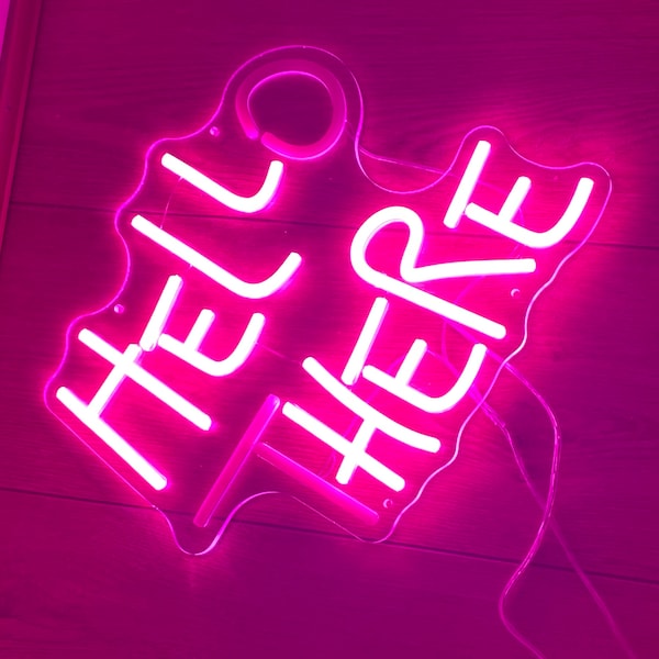 Hello There, Hell Here Neon Sign, Halloween Decor Lights, Horror Decor ...