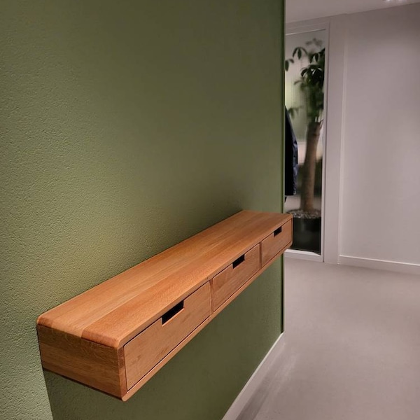 Floating Console Table With Three Drawers ,entryway Table, Hallway ...