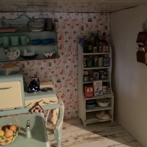 OOAK Deerfield Block Hoosier Cabinet Prototype Miniature China Closet 1 ...