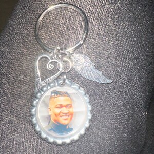 Memorial Keychain Remembrance Gift Photo Memorial Photo Keepsake ...