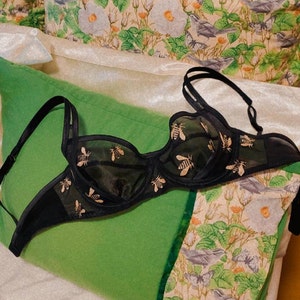Bees on Black Bra Kit Black Beauty Bra - Etsy