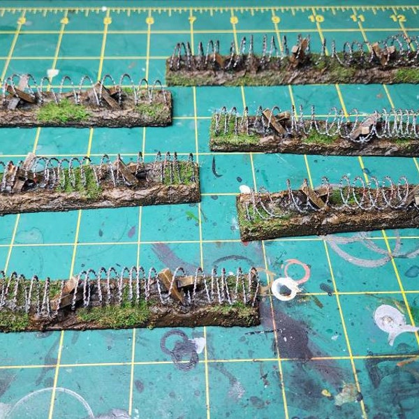 Barbed Wire Defensive Position 20–28mm Wargaming Terrain | Tabletop ...
