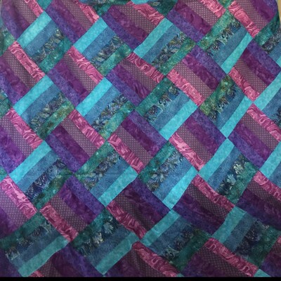 PDF Pattern Ocean Rail Fence Waves Twin and Queen Sized Quilt is Easy ...