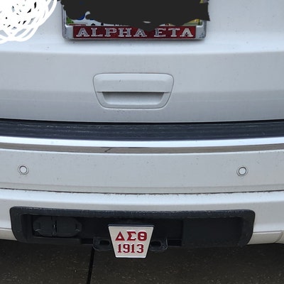 DST Delta Sigma Theta Script License Plate Silver Background Red ...
