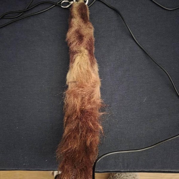 Spotted Hyena Tail Keychain - Realistic Animal Faux Fur - Spirituality ...