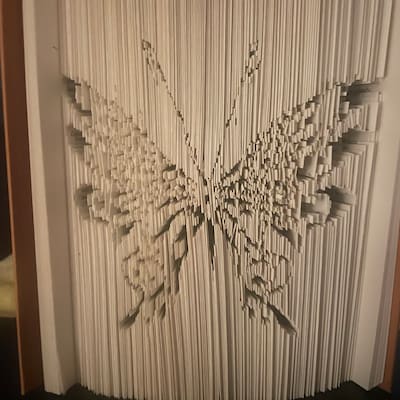 Butterfly BOOK FOLDING PATTERN Instructions Book Fold Folded Book Cut ...