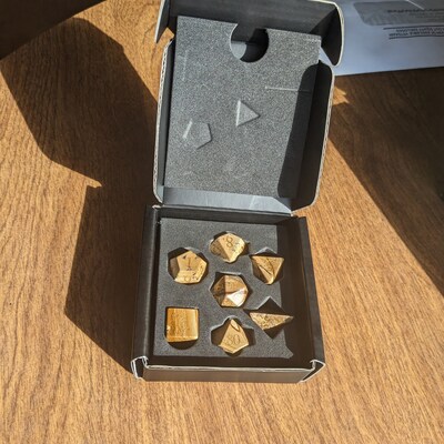 Custom Stone Dnd Dice Set Tiger Eye Dnd Dice Set Sorcerer Dungeons and ...