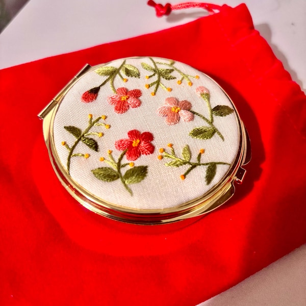 Hand-embroidered Daisy Leather Phone Case: Custom iPhone Samsung Cover ...