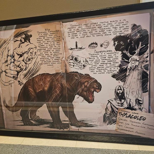 Ark Survival Evolved Dossiers Poster, Gaming Wall Art, Dinosaur Game ...