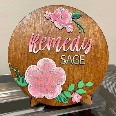 Floral Milestone Sign, SVG FILE Glowforge Flowers - Etsy
