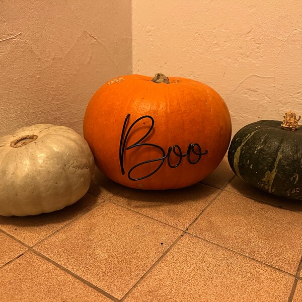 Pumpkin Wire Words | Halloween Wire Words | Spooky | Boo | Ghost | Bat ...