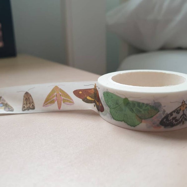 British Moths Washi Tape - Bullet Journal Tape - Eco Friendly Tape ...