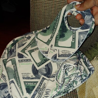 100 Dollar Bills Benjamins Print Nylon/spandex Fabric By-the-yard Money ...