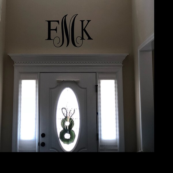 Personalized Monogram Initials Vinyl Wall Decal Lettering Decor Words ...