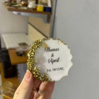 Personalized Epoxy Resin Art, Personalized Epoxy Wedding Resin Gift ...