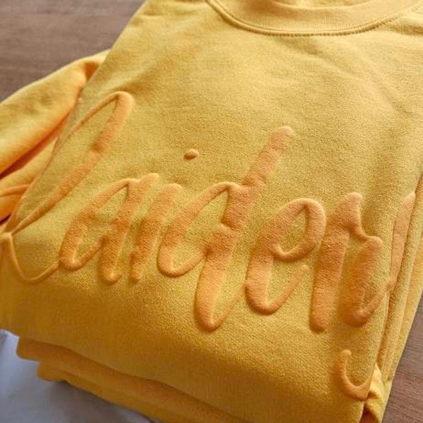 Custom PUFF Vinyl Gildan Sweatshirt or Shirt, High School Mascot ...