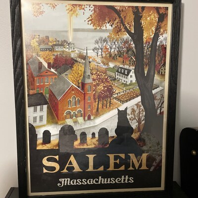 Salem Massachusetts Travel Poster - Etsy