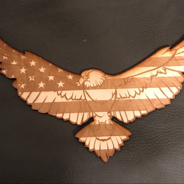 Faded Eagle SVG + Ai Laser Cut Files -- INSTANT DOWNLOAD - Etsy