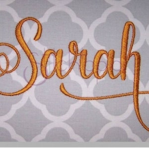 Sarah Embroidery Font 2 1 1.5 2 2.5 3 Formats: Bx Dst Exp Hus Jef Pes ...