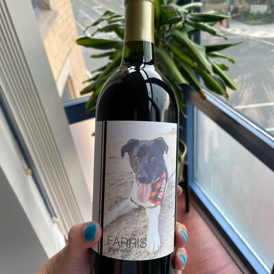 Personalized Dog or Cat Wine Label With Custom Story on the Back Gift ...