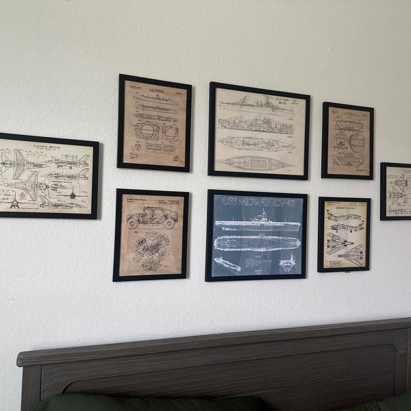 F-4 Phantom II Aircraft Blueprint Wall Art Original Fighter Plane Print ...