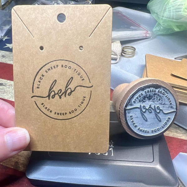 CUSTOM LOGO STAMP Business Stamp Personalized Stamp, Rubber Stamp ...