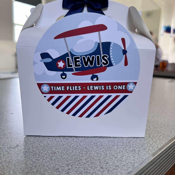 Children’s Party Box | BIRTHDAY AEROPLANE | Personalised Kids Luxe ...