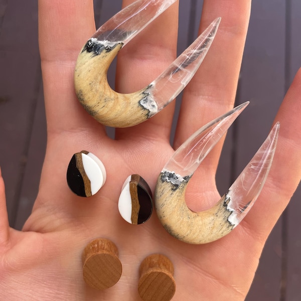 Pair of Wood Plugs, 0g Plugs, Plugs and Tunnels, 00 Gauges, Wood Gauges ...