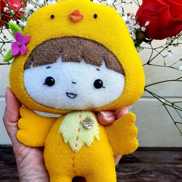 Cute Easter Chicken Pattern PDF Easter Baby Pattern Felt Pattern PDF Easter Bird Pattern Felt ...