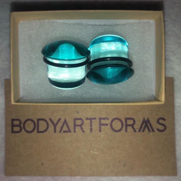 Single Flare Turquoise Dome Plugs 14g, 12g, 10g, 8g, 6g, 4g, 2g, 1g, 0g, 9mm, 10mm, 7/16", 12mm ...