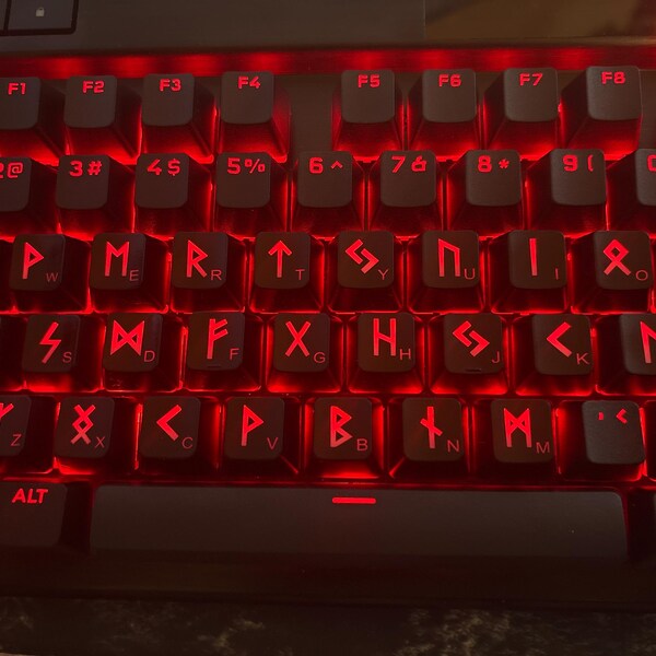 Rune Keycap Set, Elder Futhark Runes, Artisan Keycaps, Custom Keys for ...