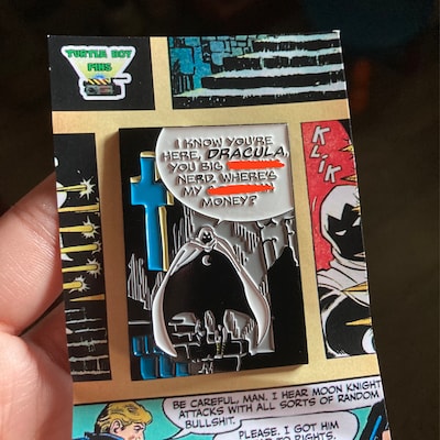 Moon Knight Random Bullshit Go Meme Custom Fan Made Enamel Pin 2.25 ...