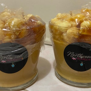 Caramel Popcorn Candle/ Handmade Candle Scented Candle Sweet Food ...