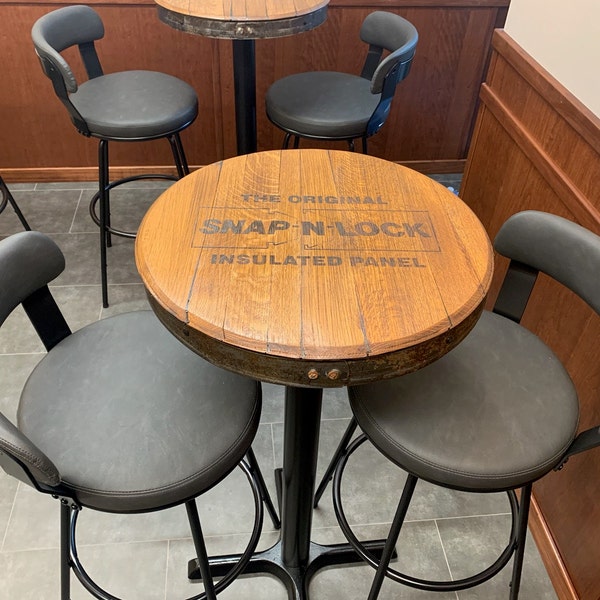 Pub Table 42 Tall Laser Engraved W/ Footrest - Etsy