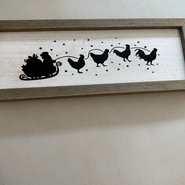 Christmas Chicken Sleigh SVG File - Christmas SVG File - Santa and ...