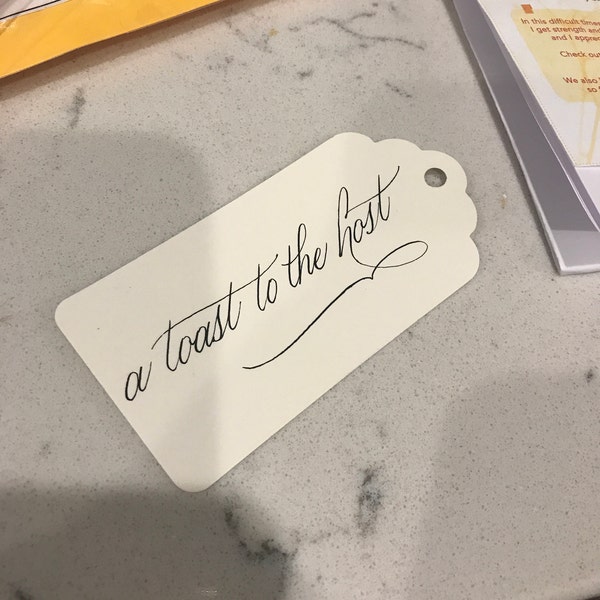 Custom Calligraphy Gift Tags,personalized Handwritten Name Tags With ...