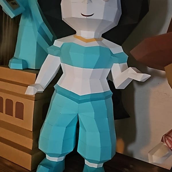 Boy Doll/ Diy Craft/ Template PDF STUDIO SVG/ Low Poly/ Papercraft/ 3D ...