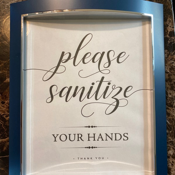 Please Sanitize Elegant PRINTABLE Sign Casual Modern Script ~ for ...