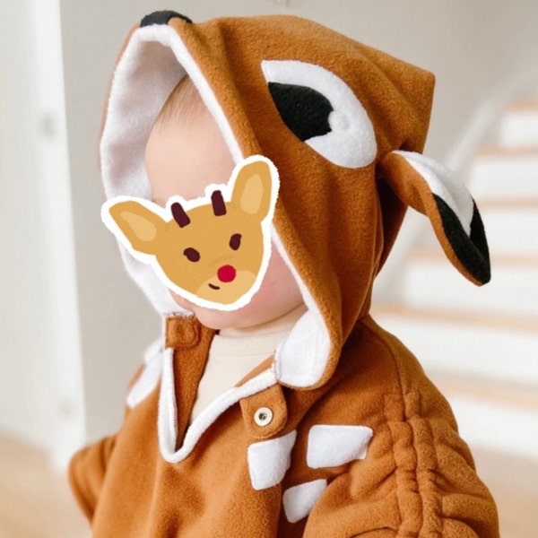PRE-ORDER - Tan Deer - Woodland - Fleece Poncho & Car Seat Poncho (all ...