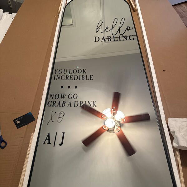 Newly Married Name & Date Header - Custom Wedding Selfie Mirror / Board ...