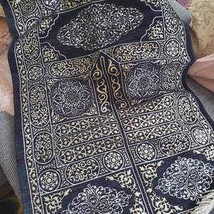 Kaaba Pattern Prayer Rug Kaaba Kiswah Prayer Mat Musallah | Etsy UK