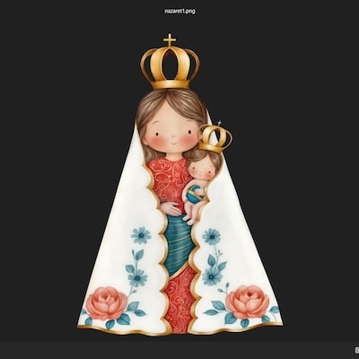 Divina Pastora, Digital Illustration of Serenity Catholic Art Download ...
