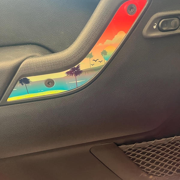 Custom Jeep Wrangler JK JKU Interior Door Grab Handle Trim - Etsy