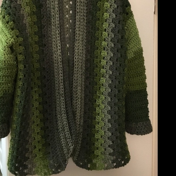 CROCHET PATTERN - Chunky Warm Cardigan - Crochet Pdf Pattern-adult Size ...