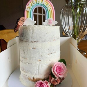 Pastel Colour Rainbow Cake Topper - Etsy UK