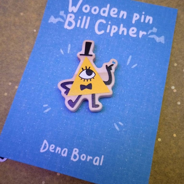 Bill Cipher Gravity Falls Wooden Pin - Etsy Canada