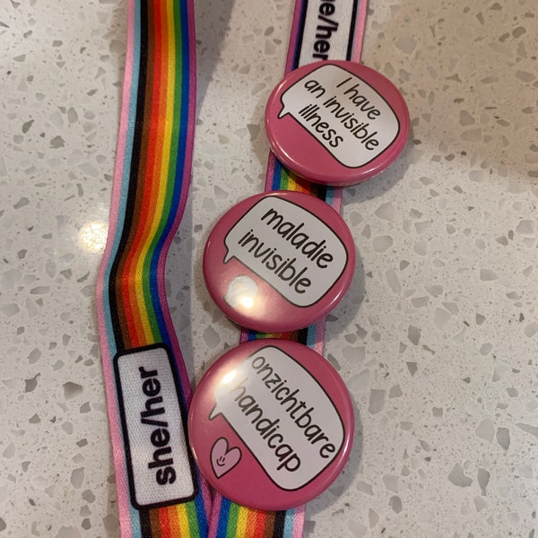 I Have an Invisible Disability - Badge Pin | Hidden Disability ...